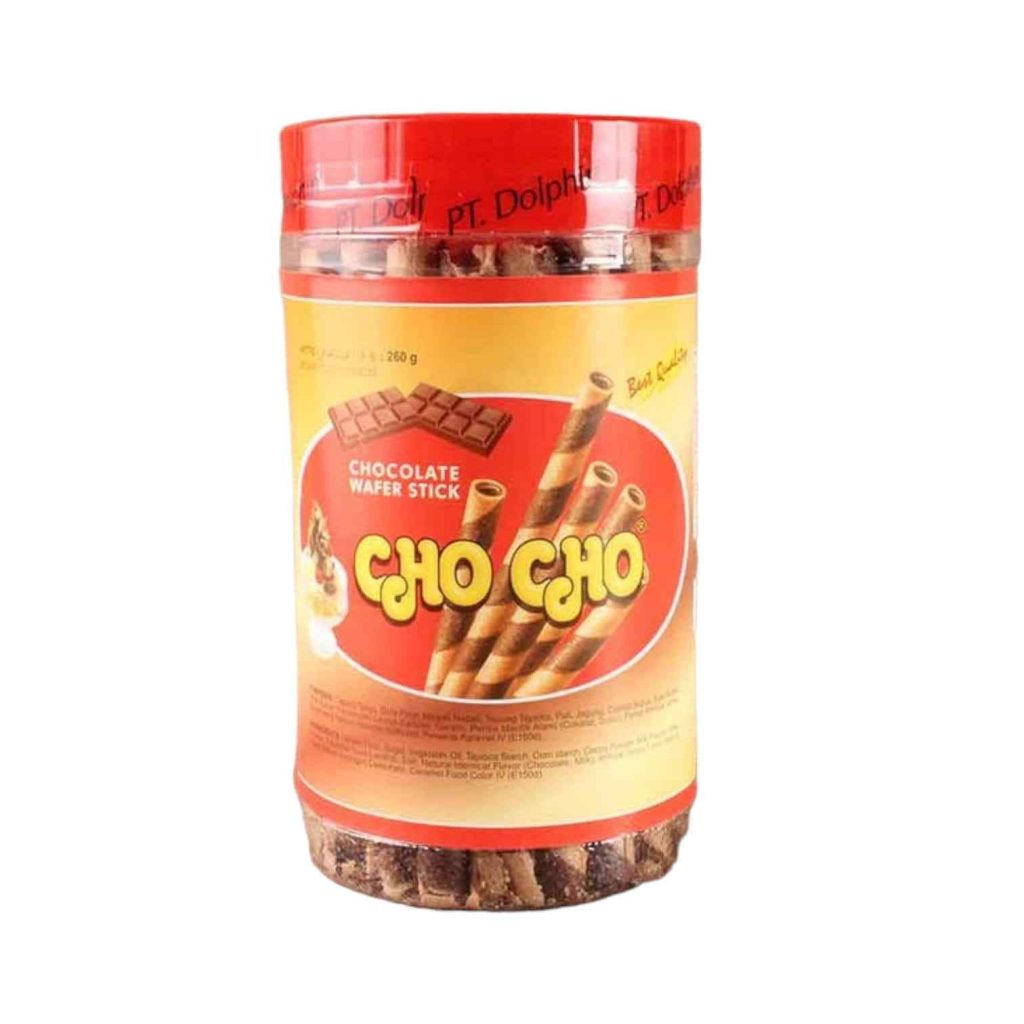 CHO CHO WAFER ROLL CHOCOLATE 260G - Foodish Snacks