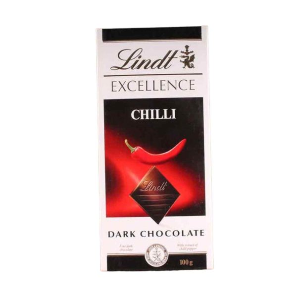 LINDT CHILLI DARK CHOCOLATE 100G - Foodish Snacks