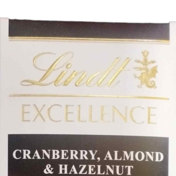 LINDT EXCELLENCE CRANBERRY ALMOND HAZELNUT 100G - Foodish Snacks
