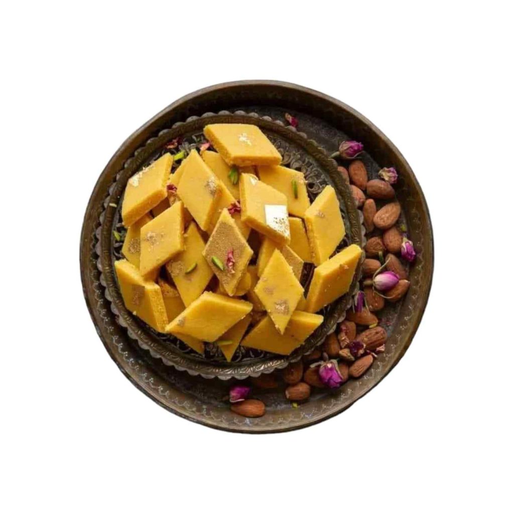 KESAR BADAM KATLI 500G - Foodish Snacks